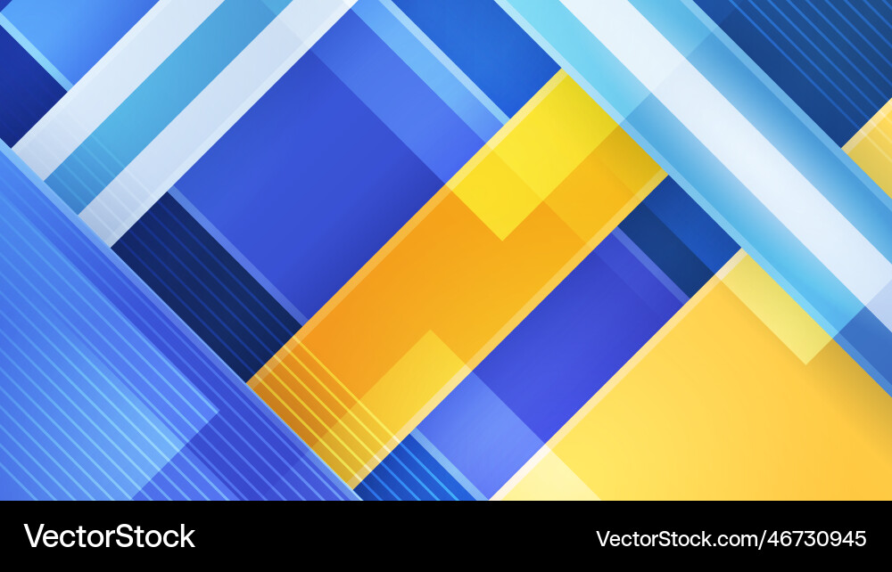 Blue background with orange and yellow color Vector Image