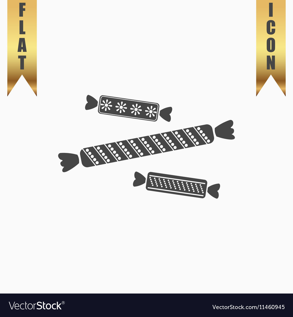Candy flat icon Royalty Free Vector Image - VectorStock