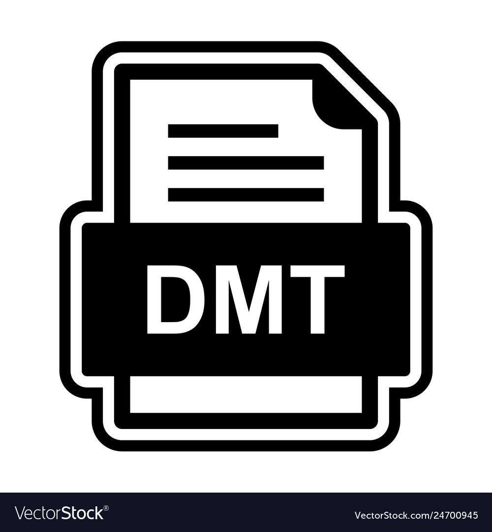 Dmt file document icon Royalty Free Vector Image