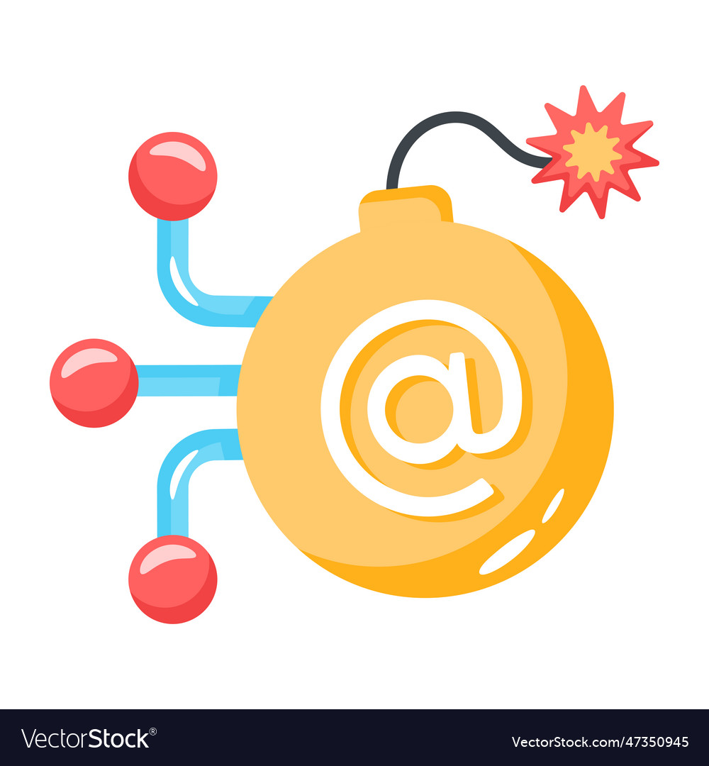 Email attack Royalty Free Vector Image - VectorStock