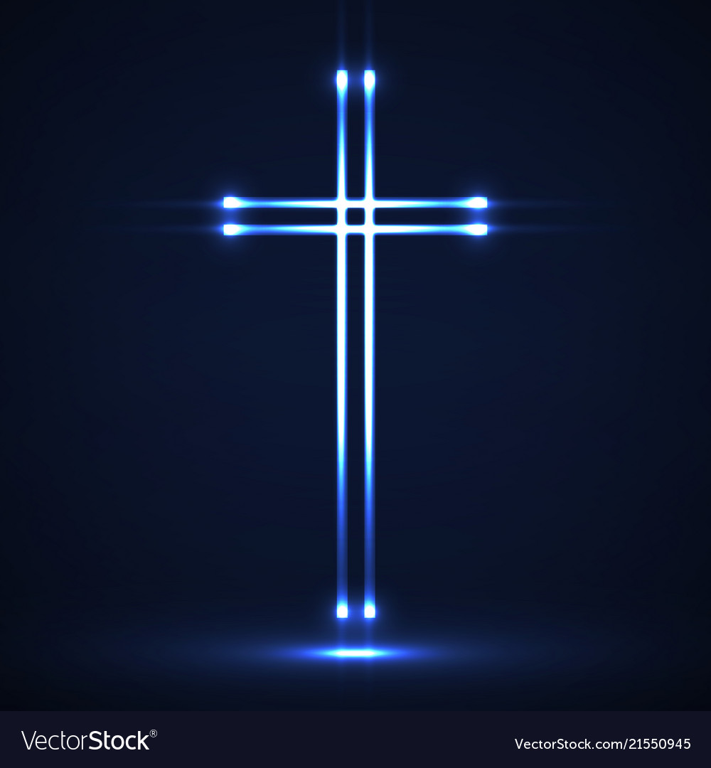 Blue Christian Cross