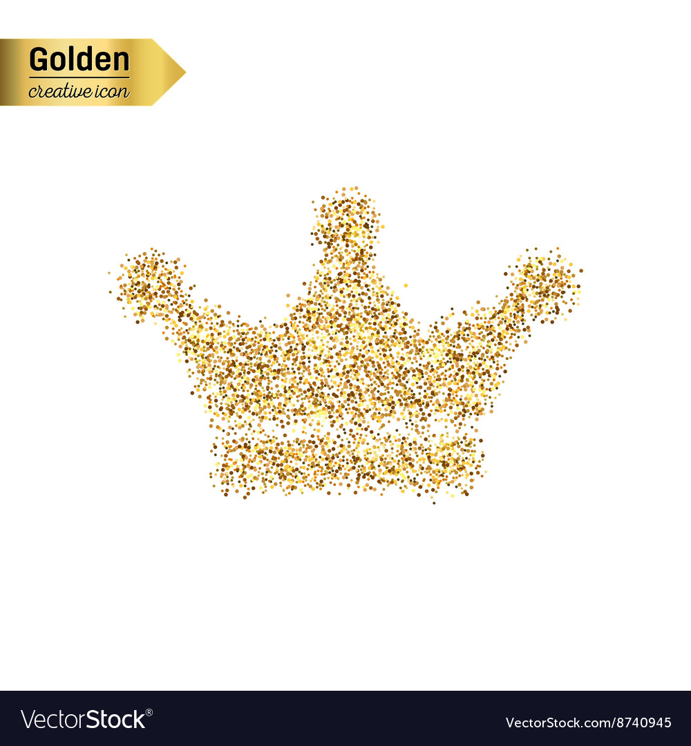 Gold glitter object Royalty Free Vector Image - VectorStock