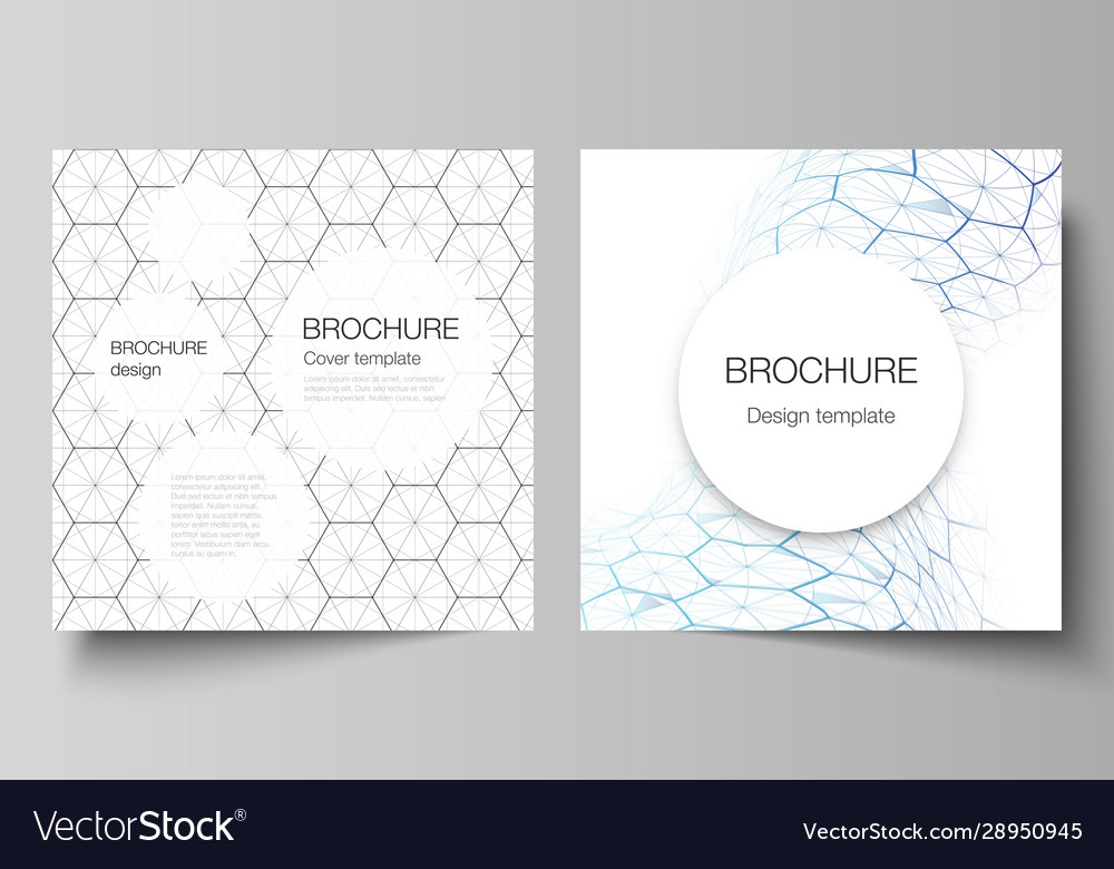 Layout two square format covers design Royalty Free Vector