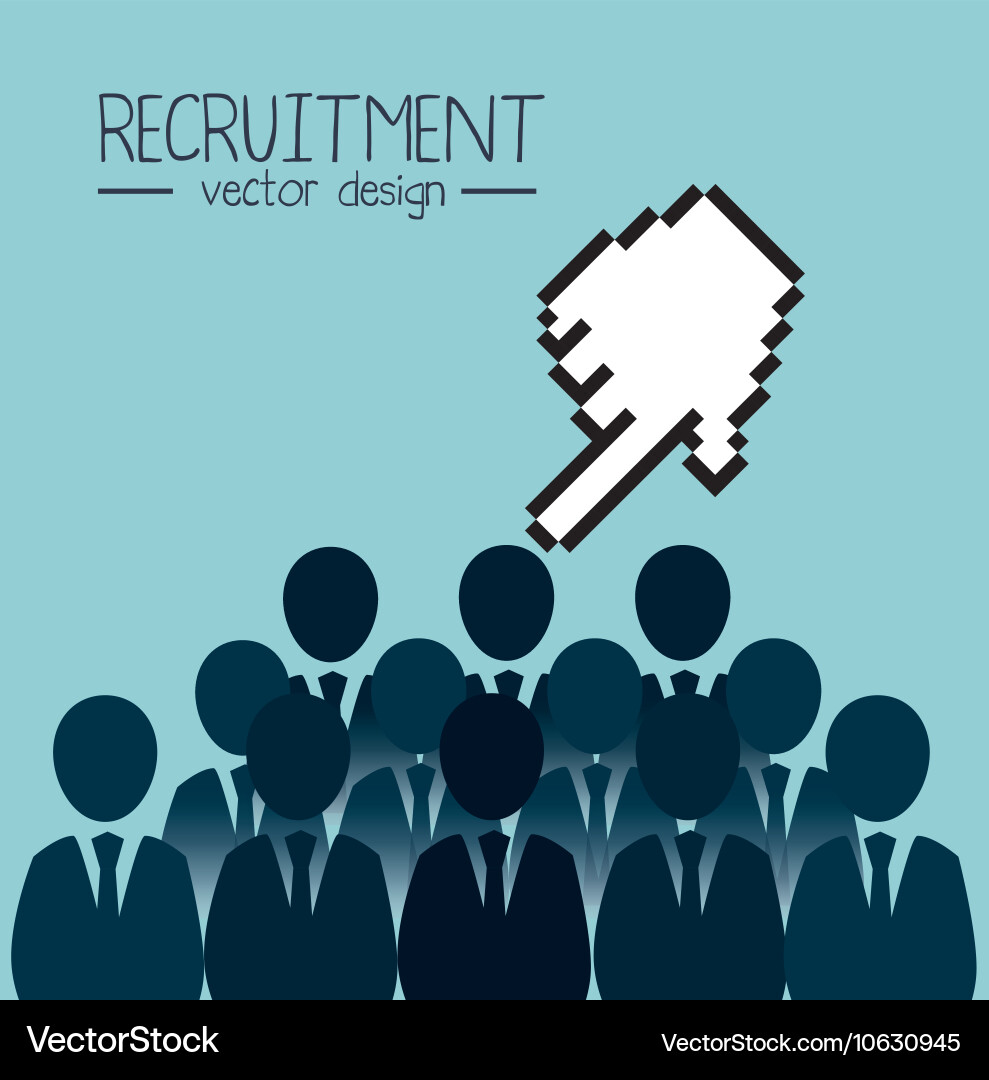 Recruitment employee hired isolated Royalty Free Vector