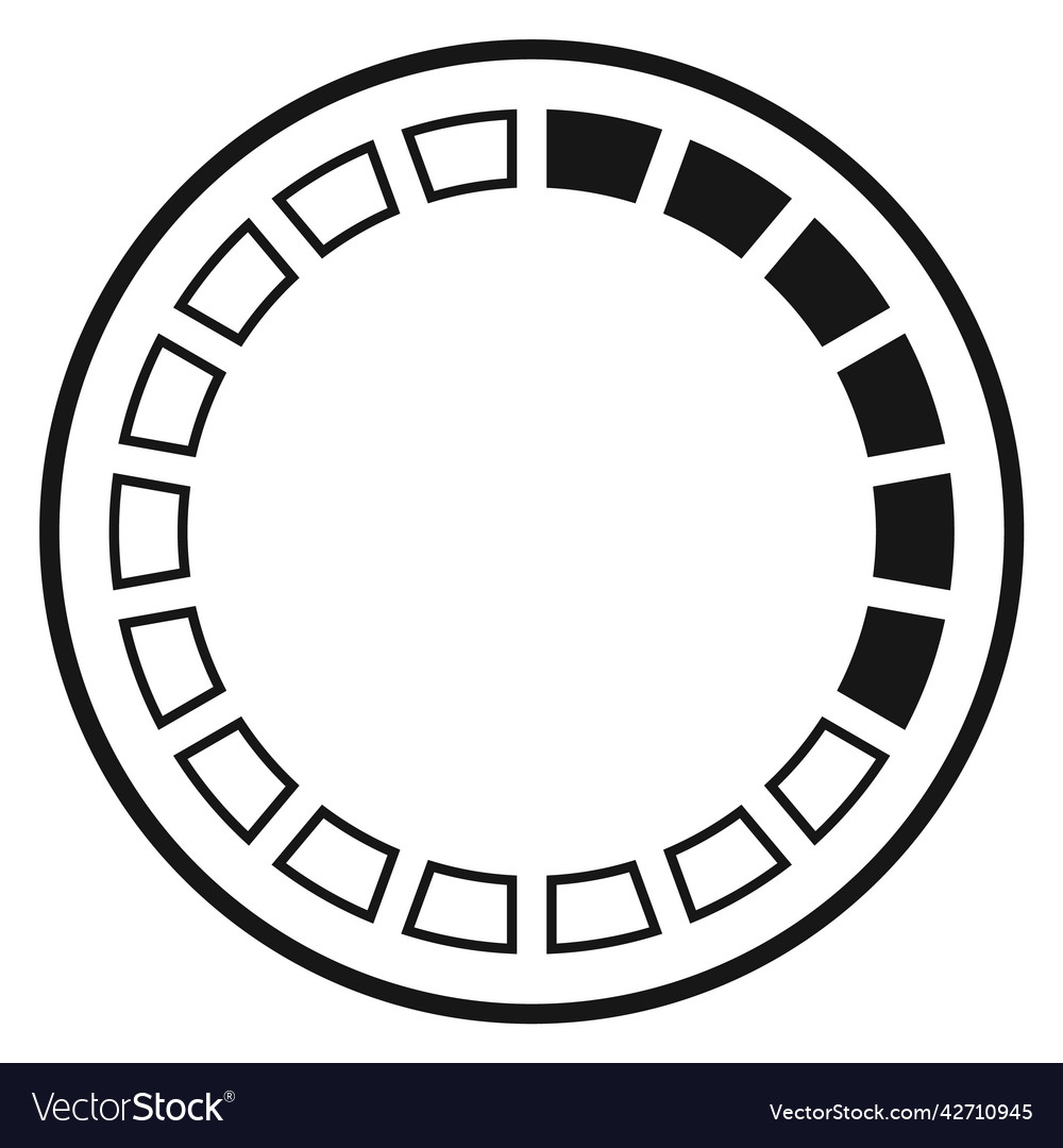 Round progress bar radial indicator interface Vector Image