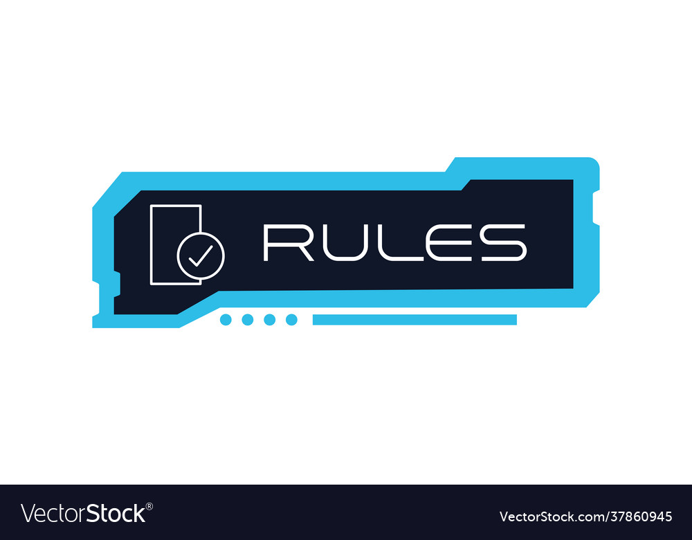 Rules streaming template Royalty Free Vector Image