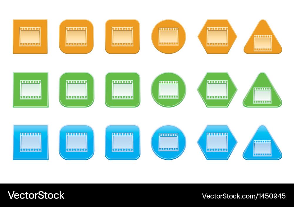 Set of video icons Royalty Free Vector Image - VectorStock
