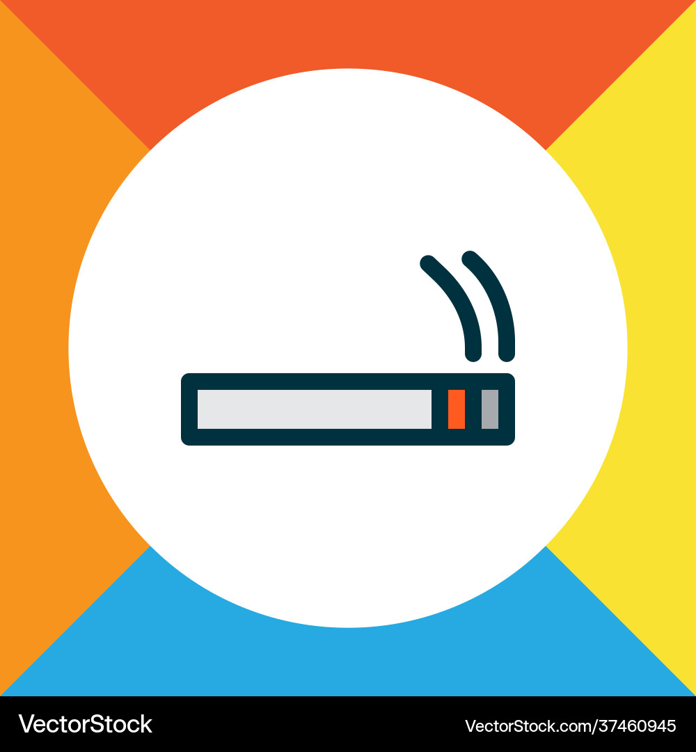 Smoke icon colored line symbol premium quality Vector Image