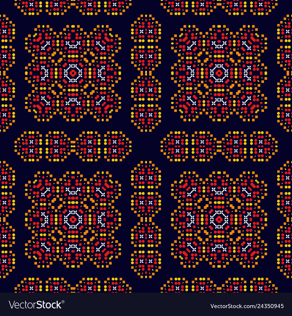 Traditionally native looking seamless pattern Vector Image