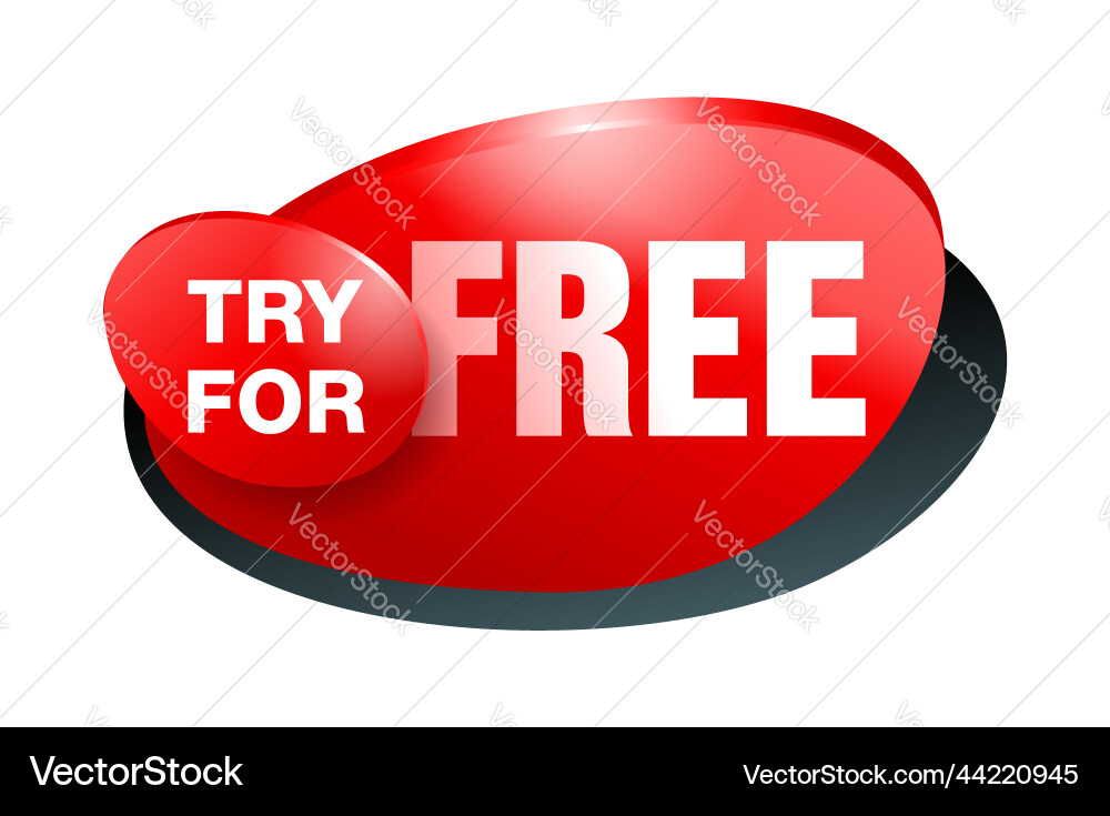 Try for free badge for special offers Royalty Free Vector