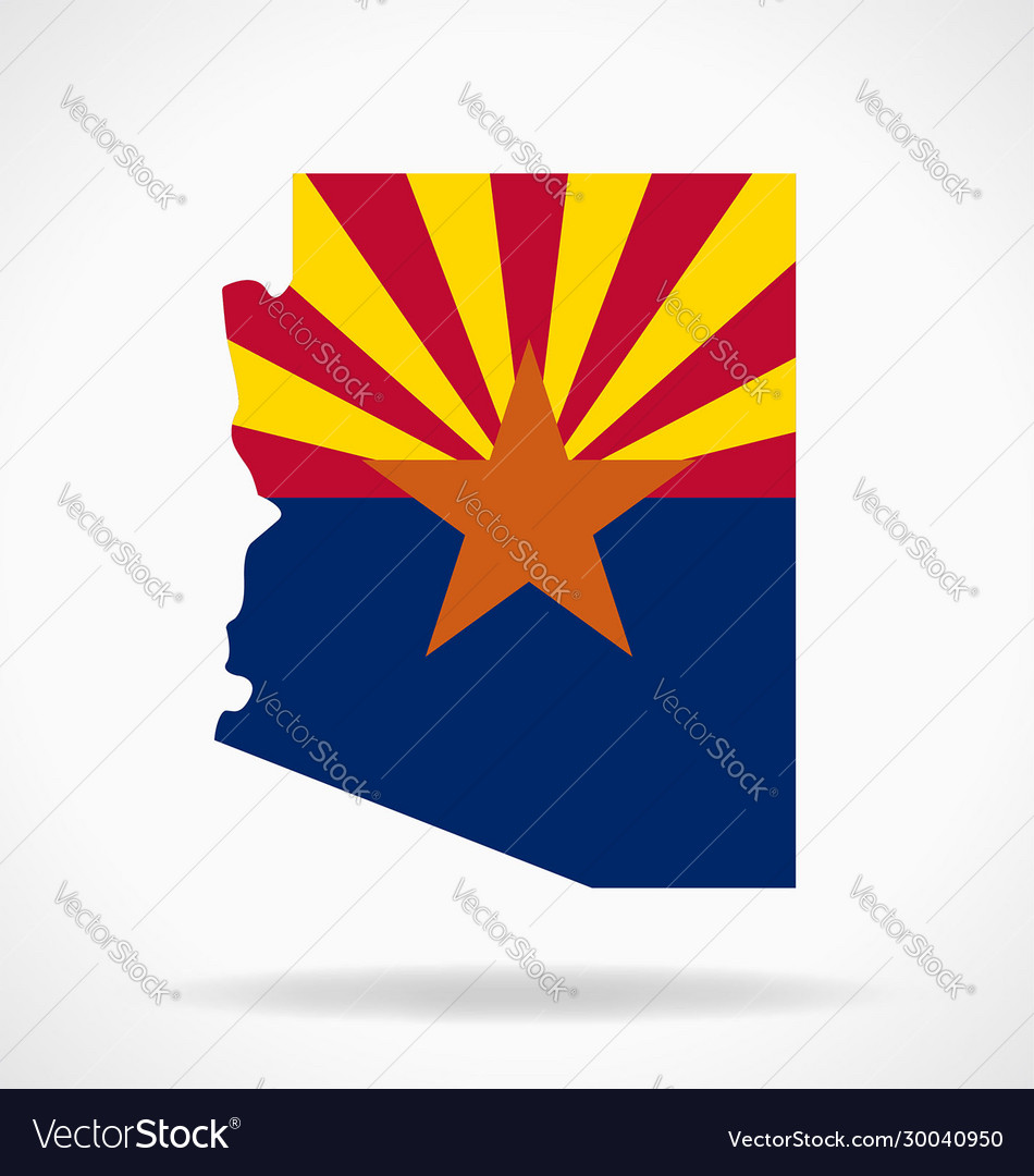 Arizona az state flag map Royalty Free Vector Image Arizona az state flag map Royalty Free Vector Image