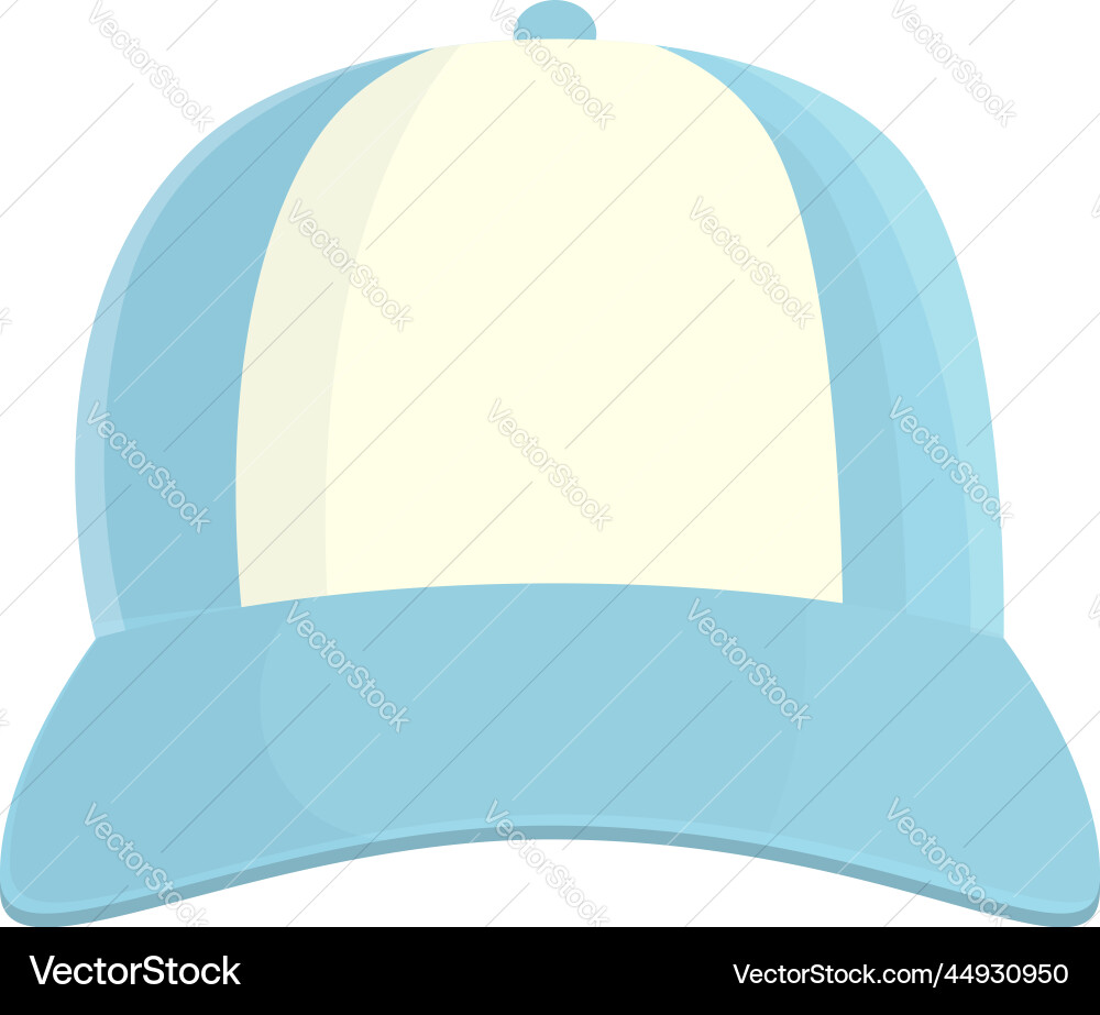 Blue white hat icon cartoon cap baseball Vector Image