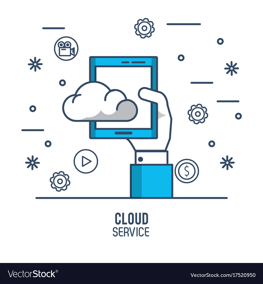 Cloud computing service Royalty Free Vector Image