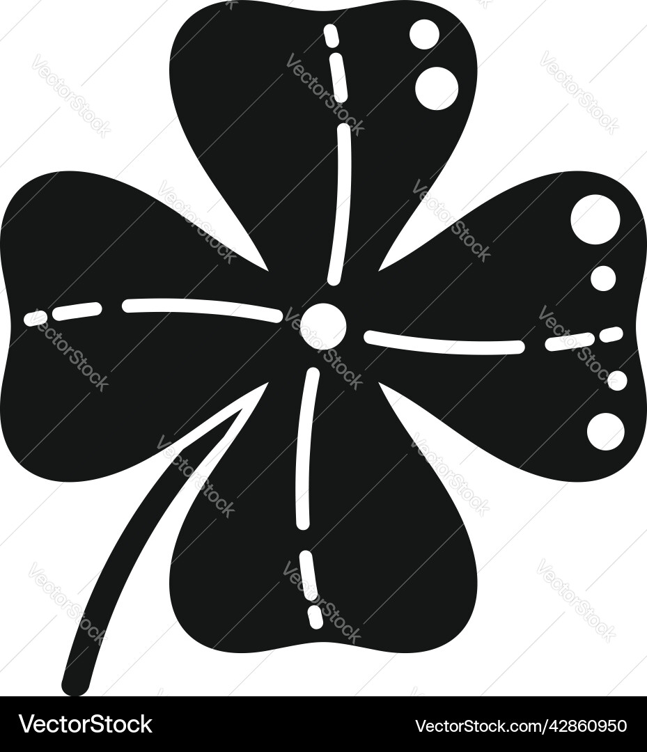 Clover card icon simple irish luck Royalty Free Vector Image