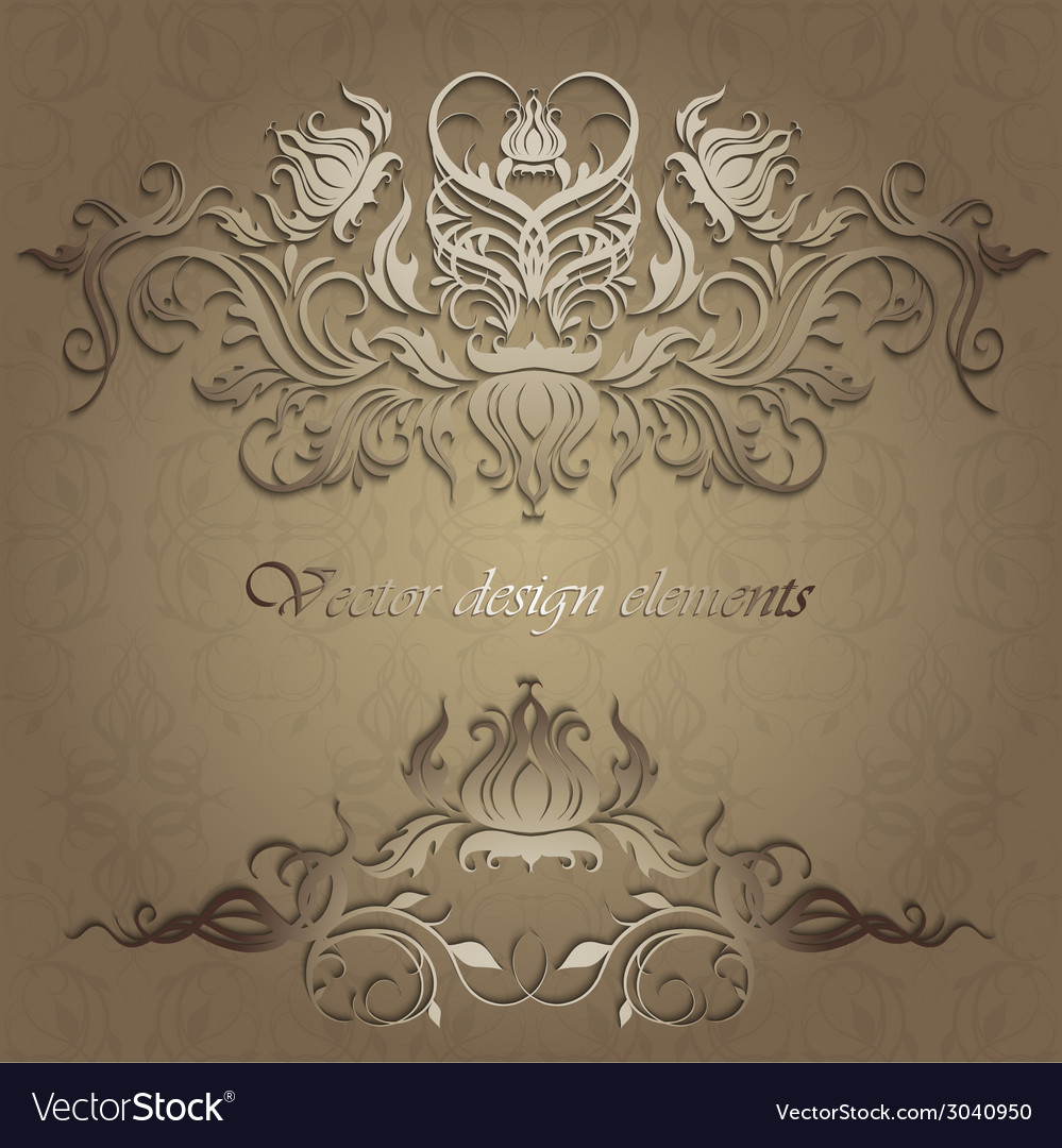 Elegant patterns on a seamless background Vector Image