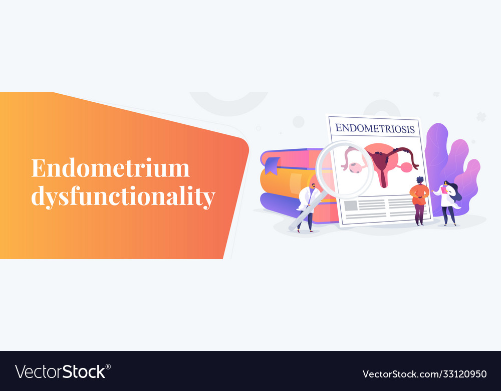 Endometriosis concept banner header Royalty Free Vector