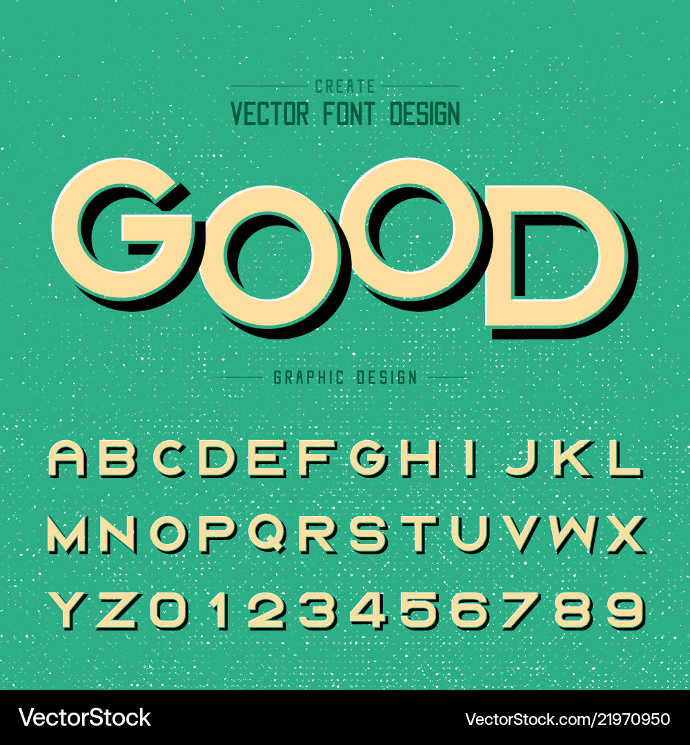 Font and alphabet modern letter design Royalty Free Vector