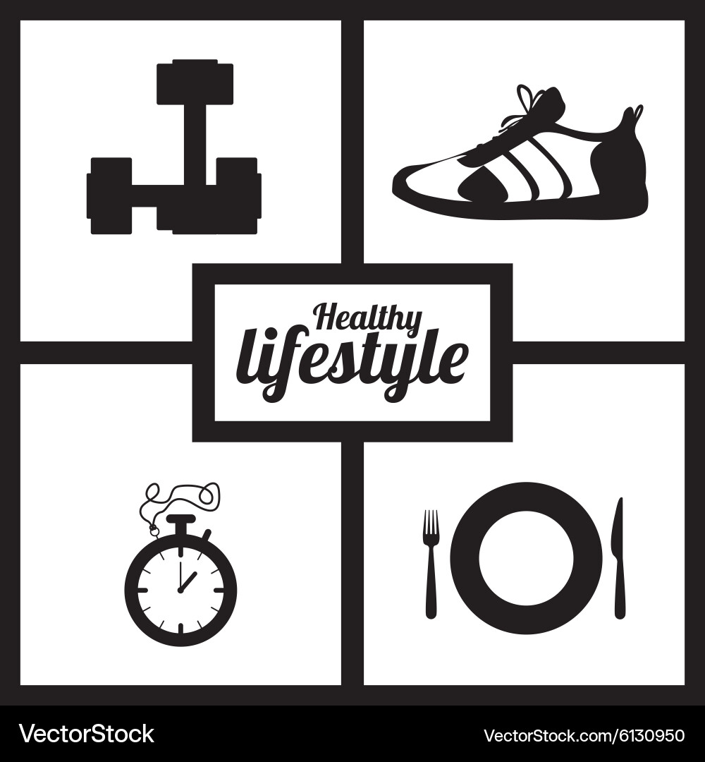 Healthy lifestyle design Royalty Free Vector Image