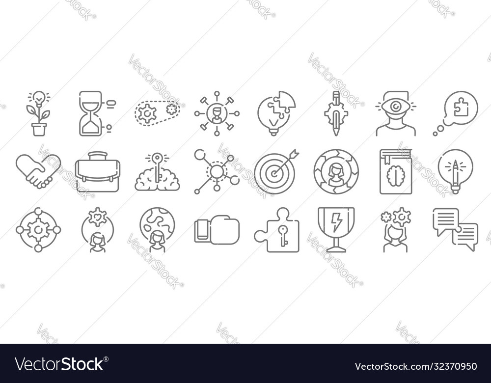 Life skills line icons linear set quality line Vector Image