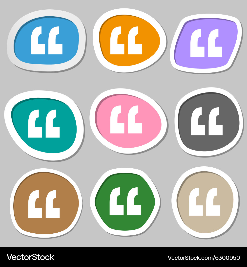 Quote sign icon quotation mark symbol double Vector Image