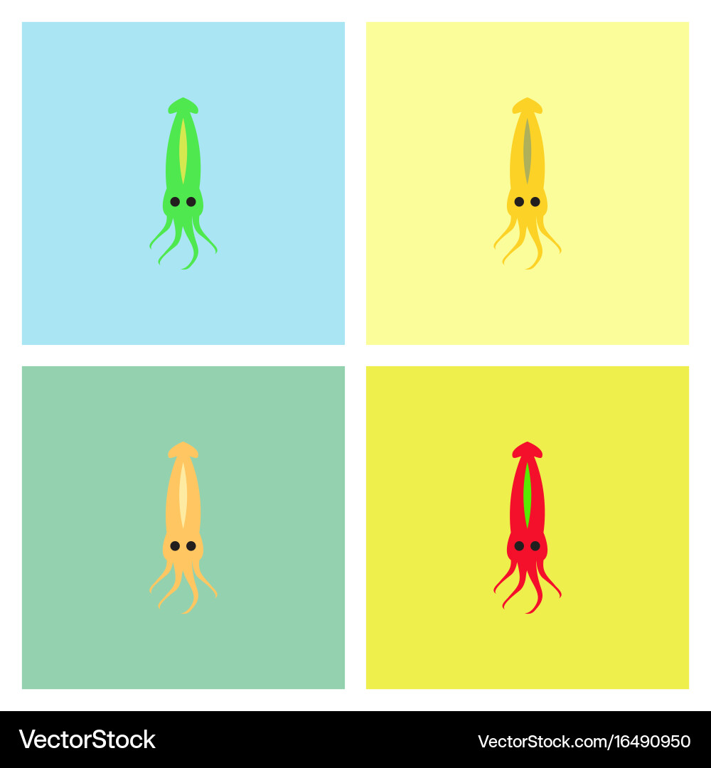 Squid icon simple of collection Royalty Free Vector Image
