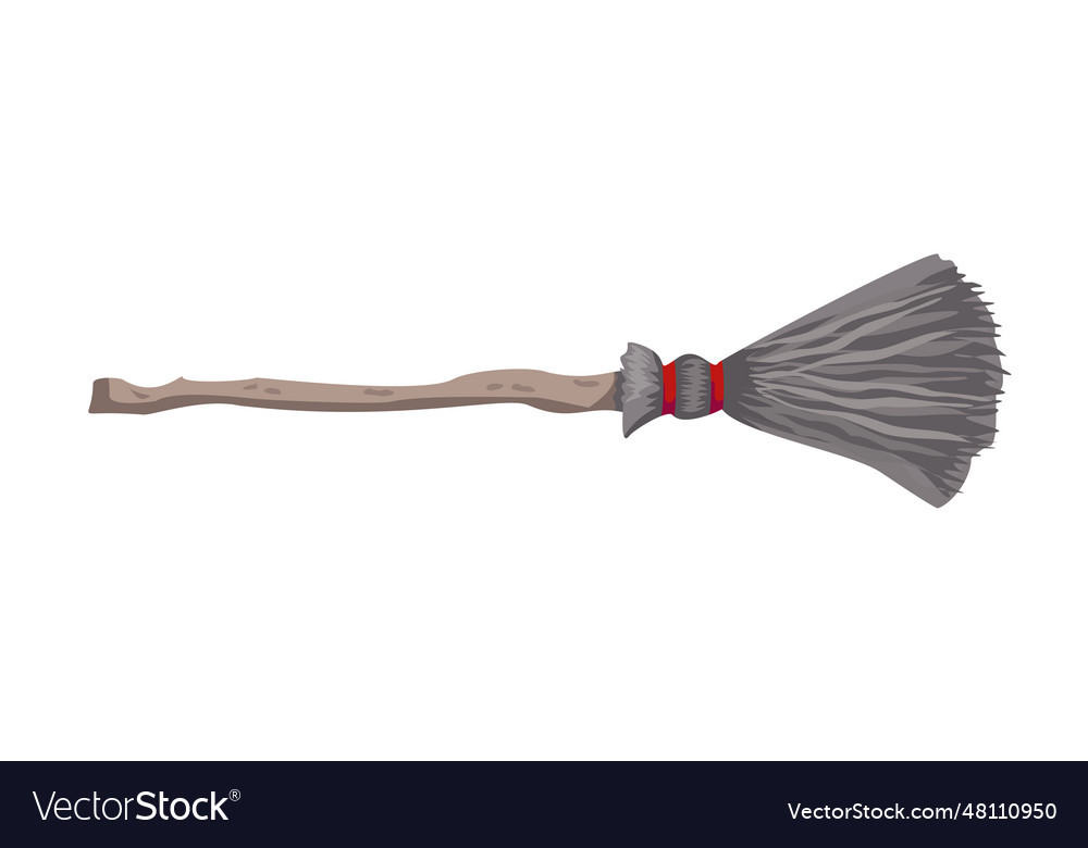 Witches broom from halloween Royalty Free Vector Image