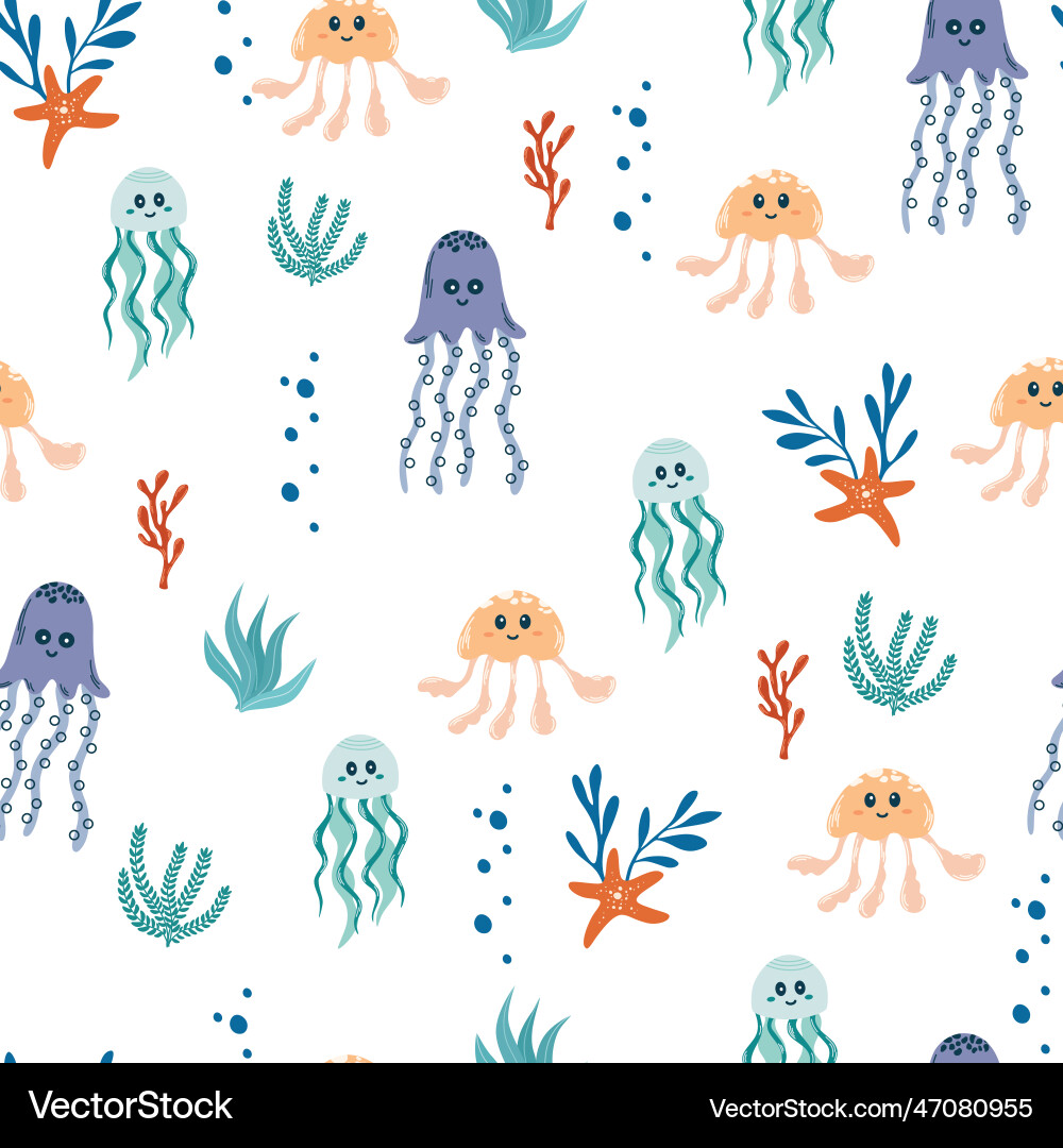 0396 sea pattern Royalty Free Vector Image - VectorStock