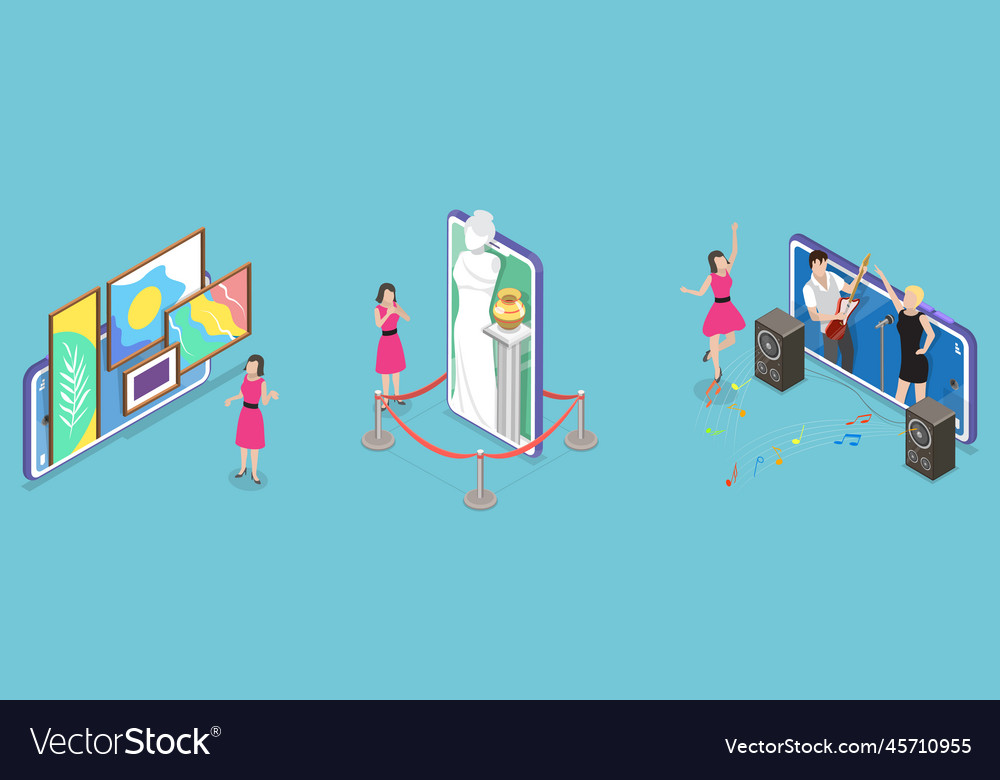 3d isometric flat conceptual Royalty Free Vector Image