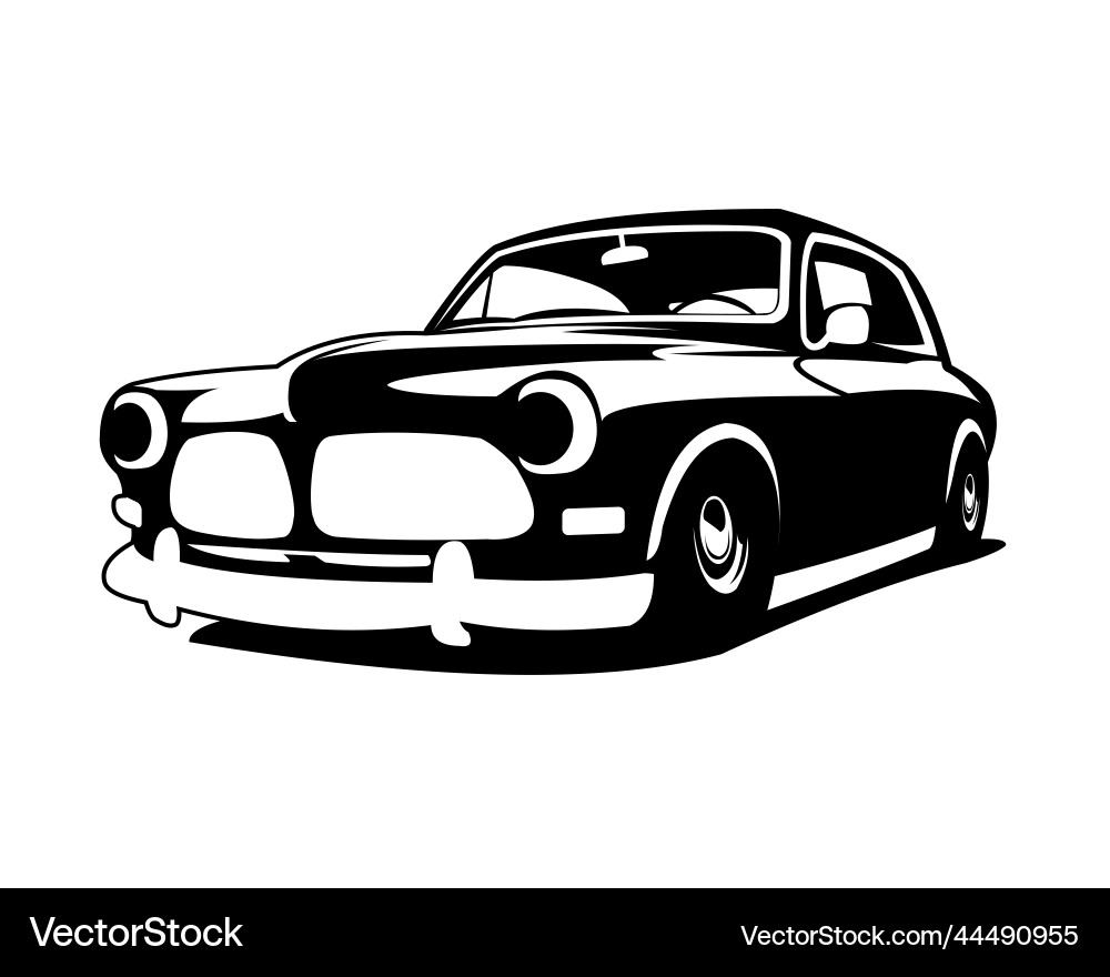 American classic muscle car logo front display Vector Image