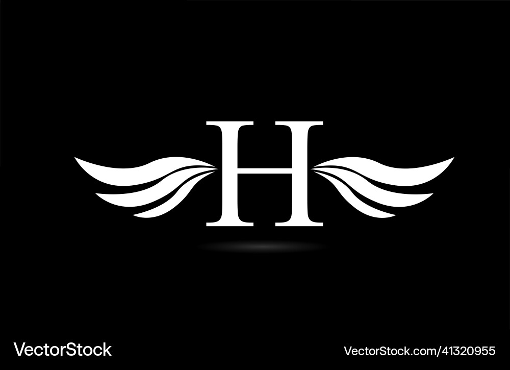 Black and white alphabet h letter logo icon Vector Image
