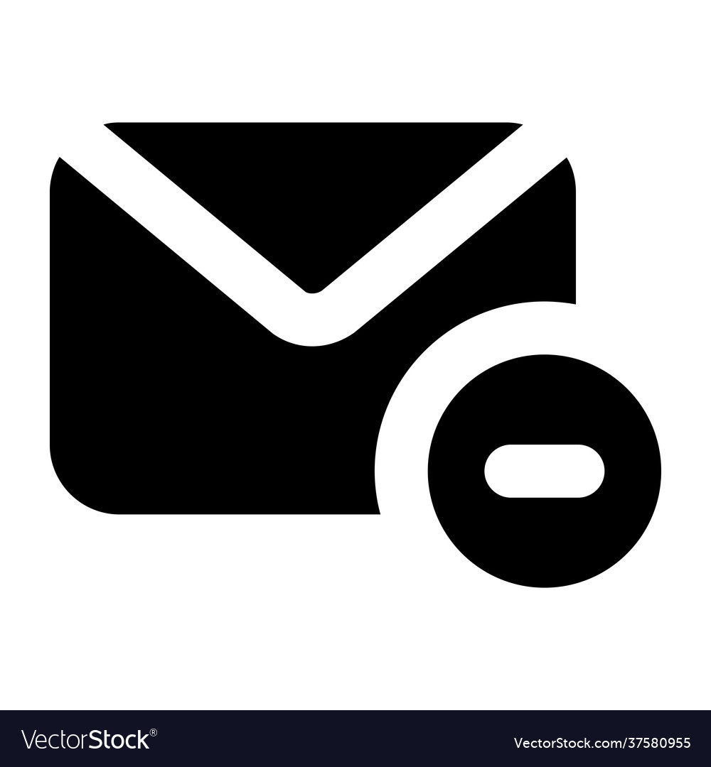 Block mail Royalty Free Vector Image - VectorStock