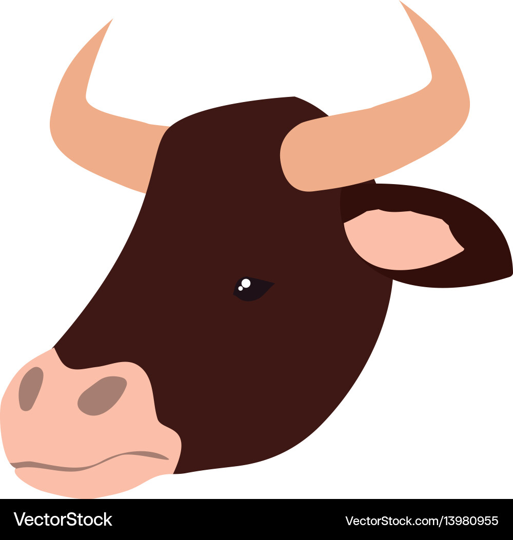 Bull farm animal Royalty Free Vector Image - VectorStock