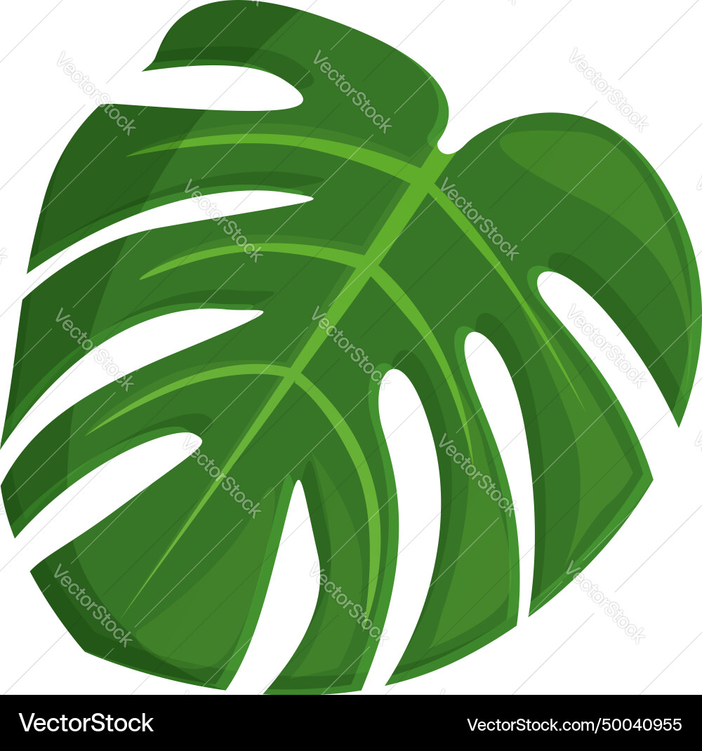 Greenery plant icon cartoon leaf tropical Vector Image