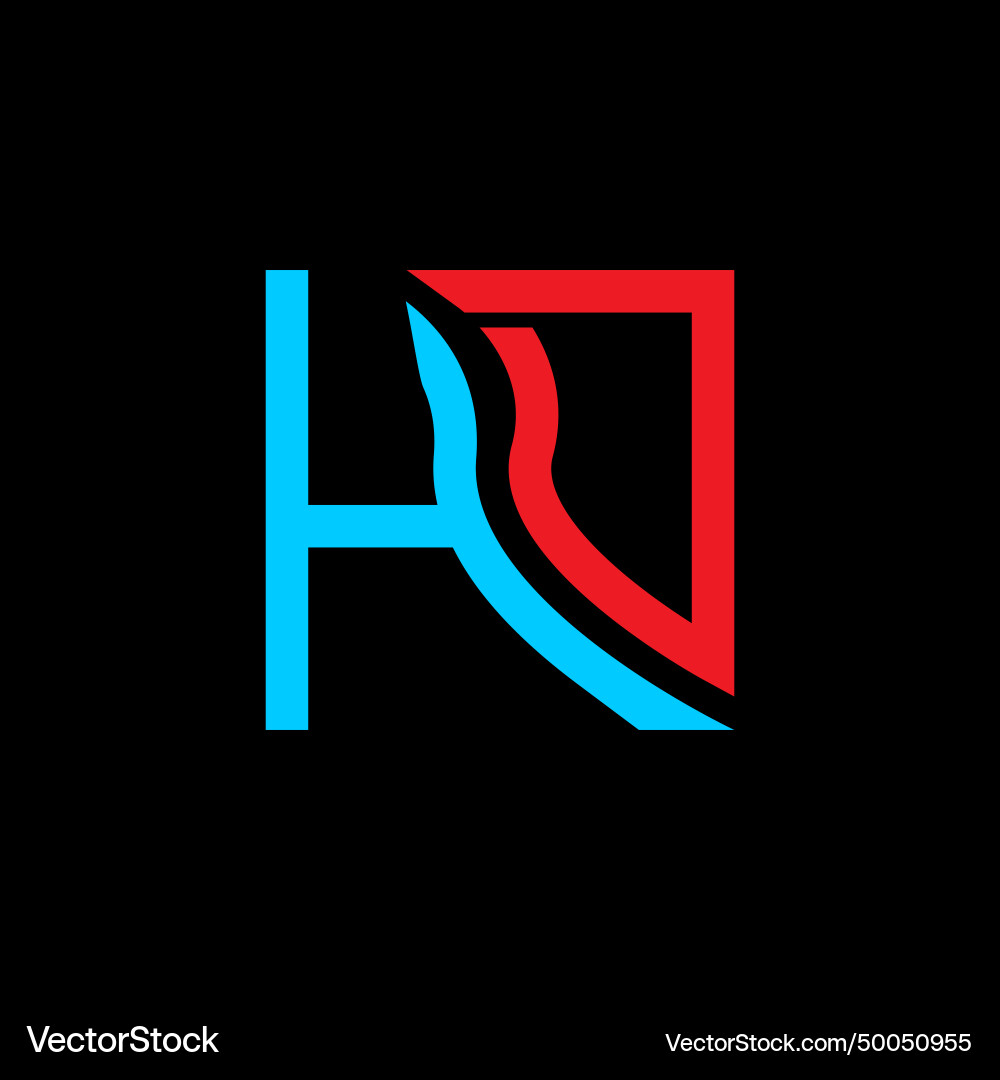 Hd letter logo design simple and modern Royalty Free Vector