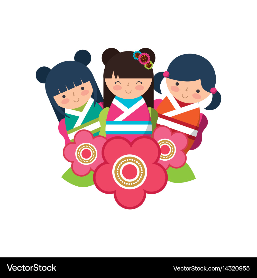 Japanese girl design Royalty Free Vector Image