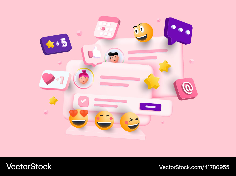 Modern 3d of hr management concept Royalty Free Vector Image