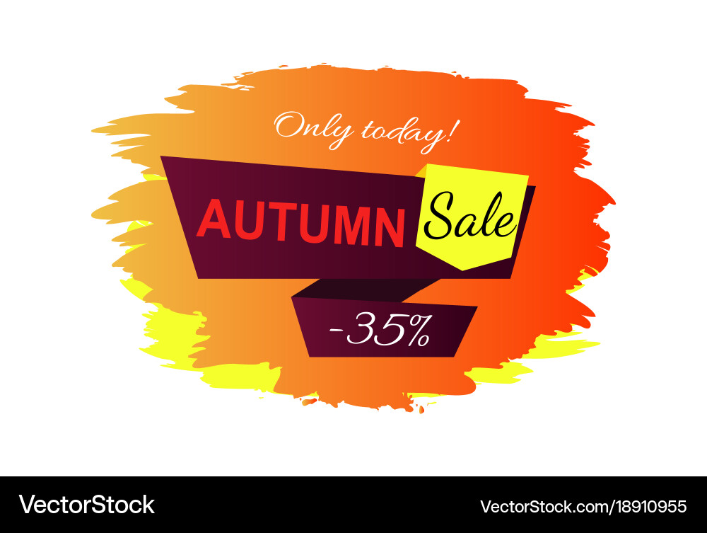 Only today autumn sale -35 Royalty Free Vector Image
