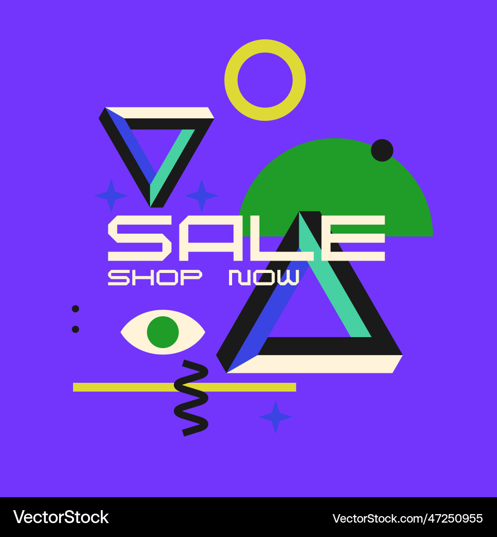 Poster sale bright abstract background Royalty Free Vector