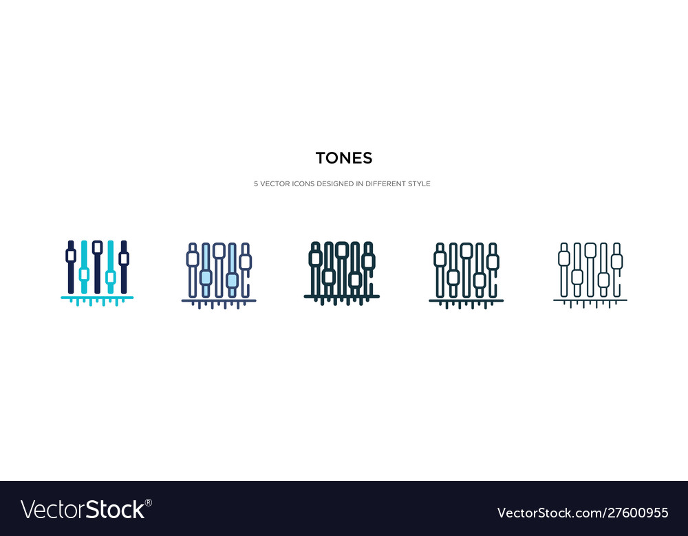 Tones icon in different style two colored Vector Image