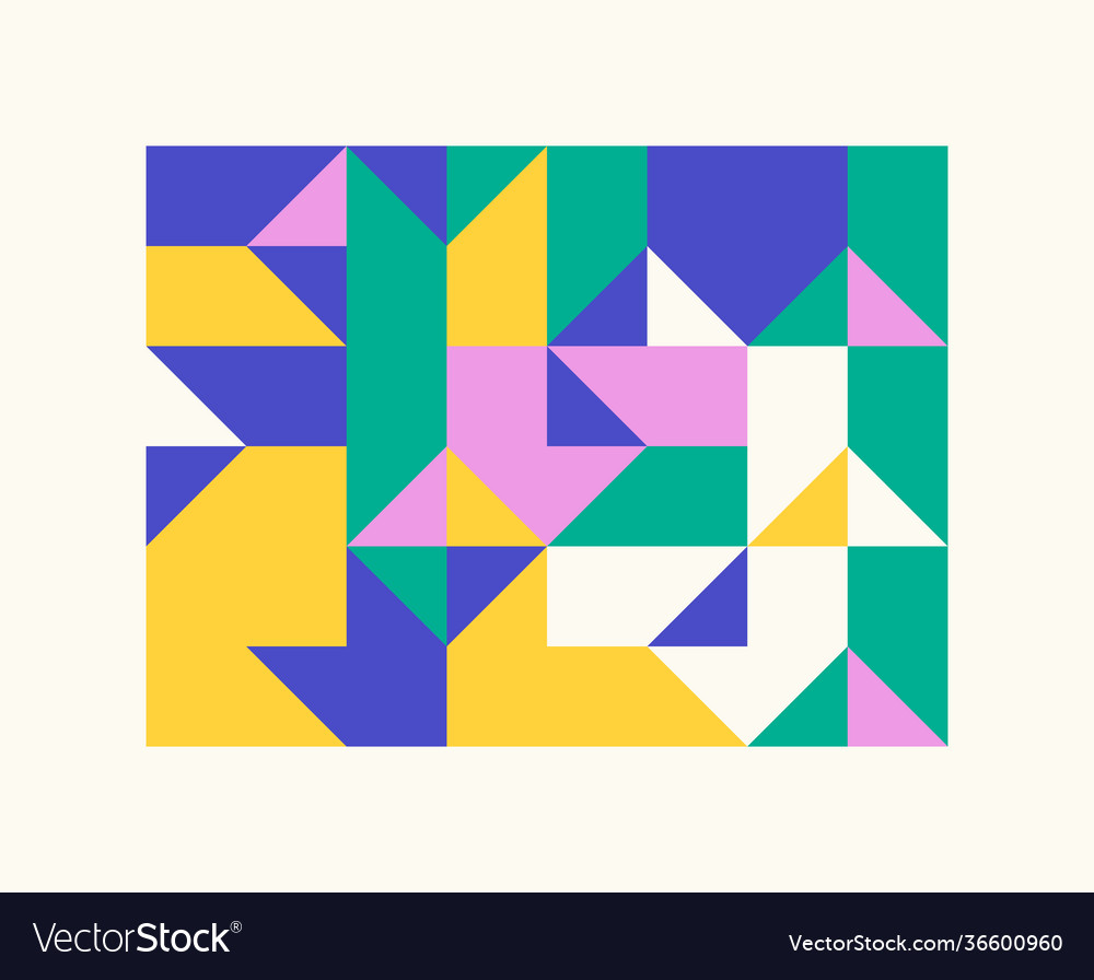 Abstract colorful pattern design with simple Vector Image