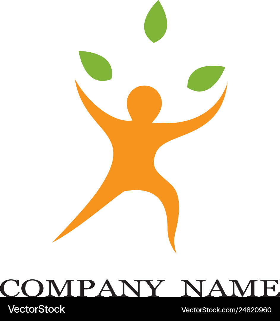 Human health symbol design Royalty Free Vector Image