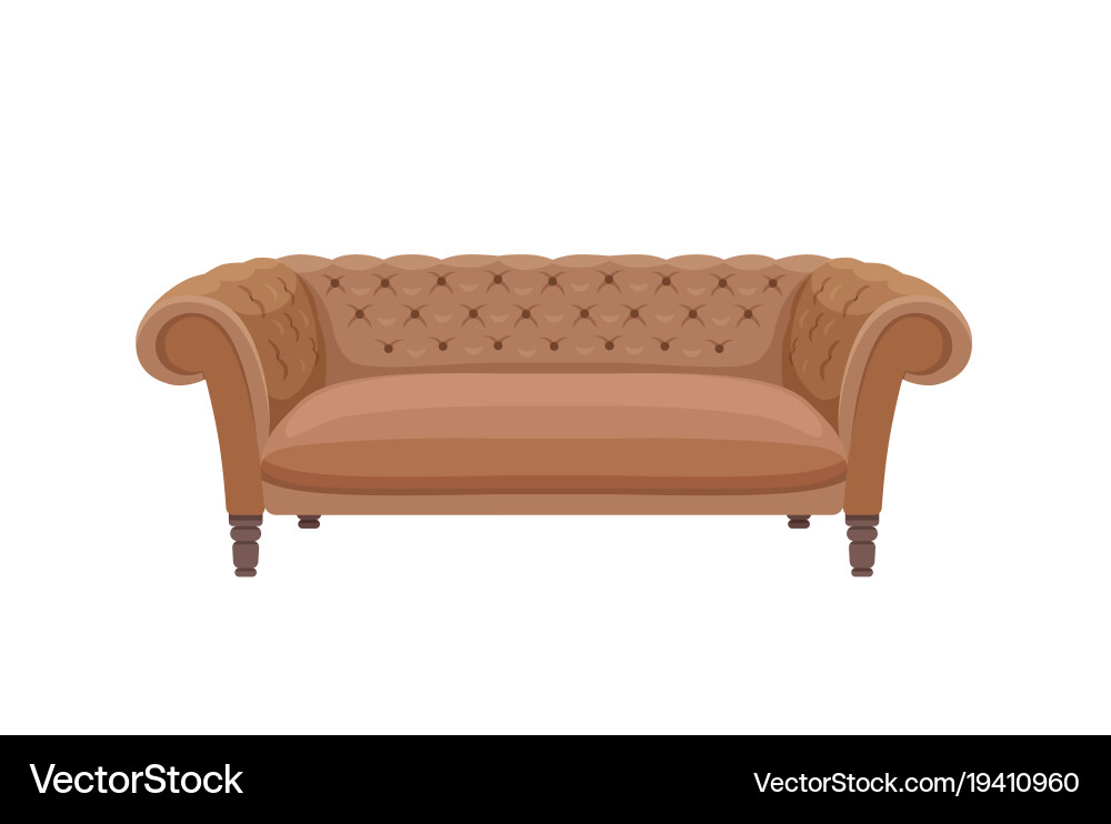 Sofa and couch colorful cartoon Royalty Free Vector Image