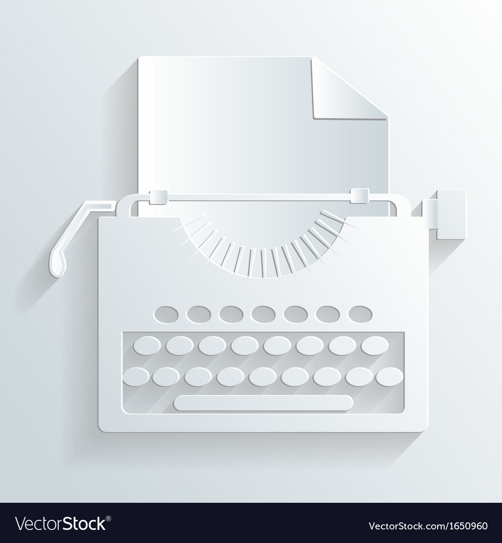 Typewriter Royalty Free Vector Image - VectorStock