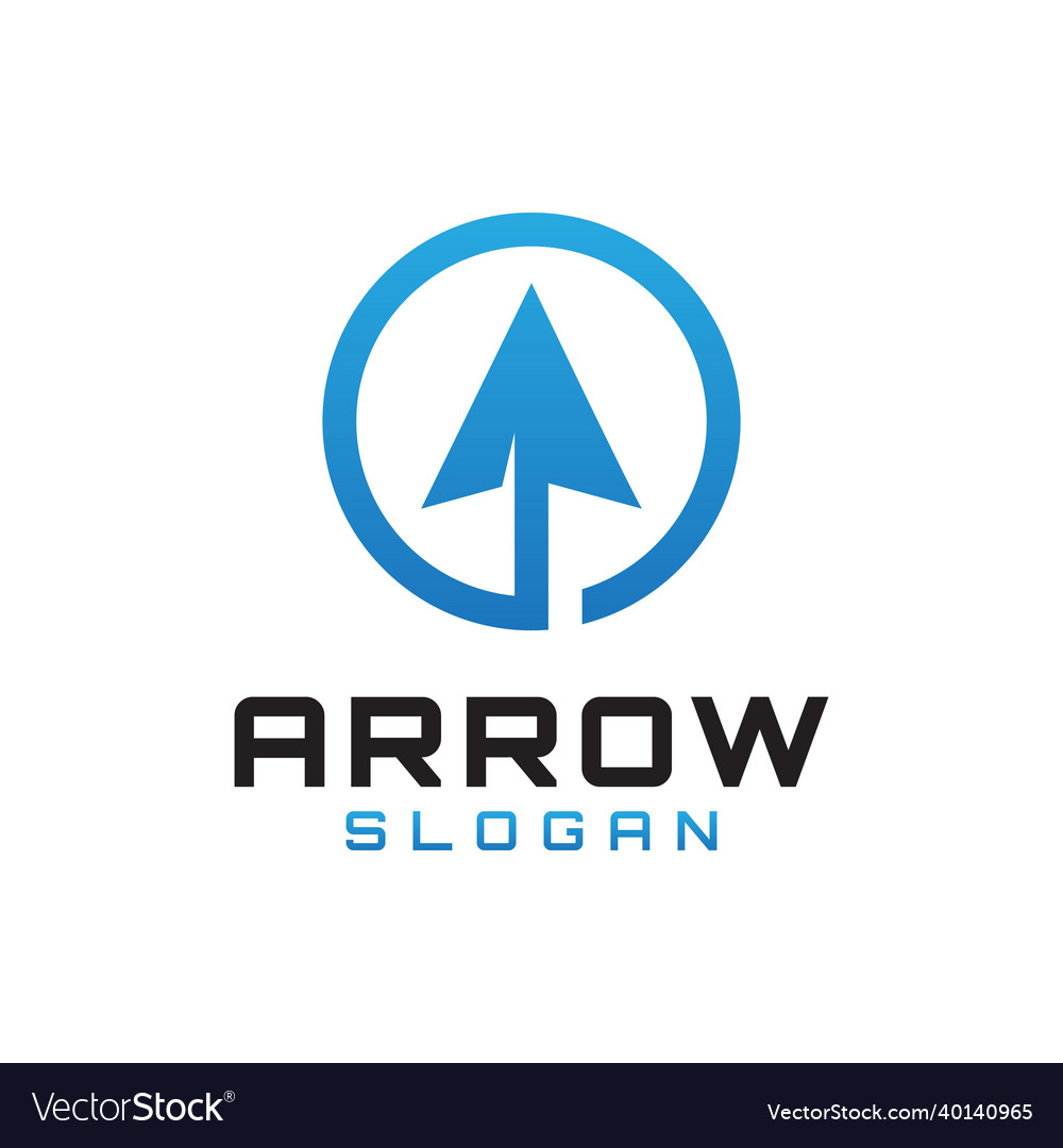 Arrowhead circular logo Royalty Free Vector Image