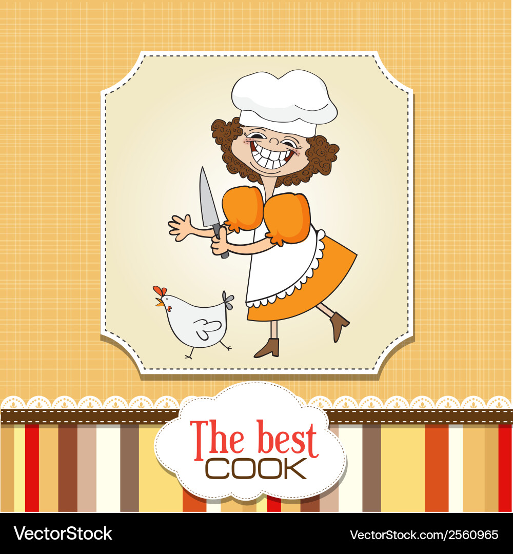 Best cook certificate with funny who runs Vector Image
