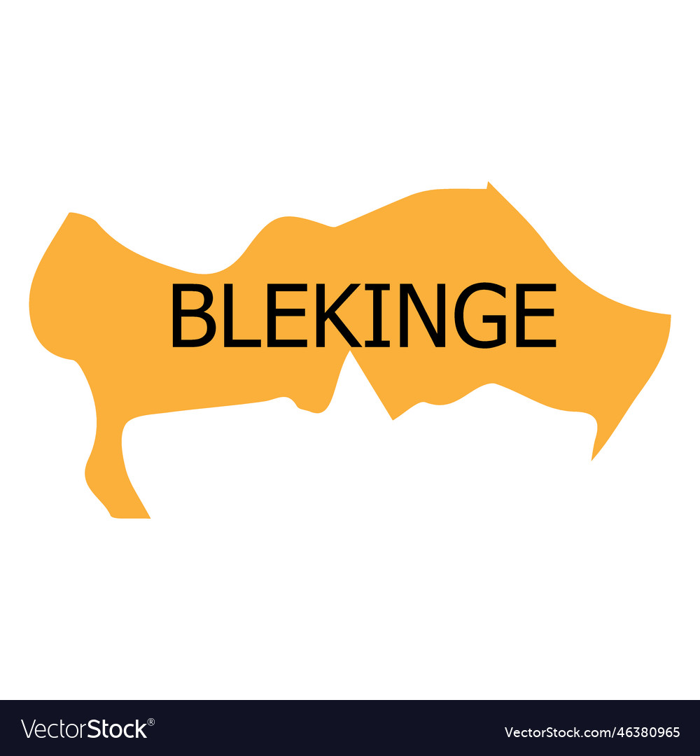 Blekinge county map Royalty Free Vector Image - VectorStock