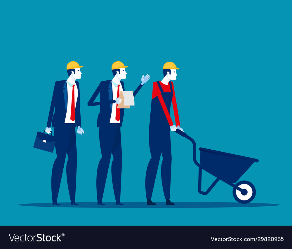 Construction workers concept Royalty Free Vector Image