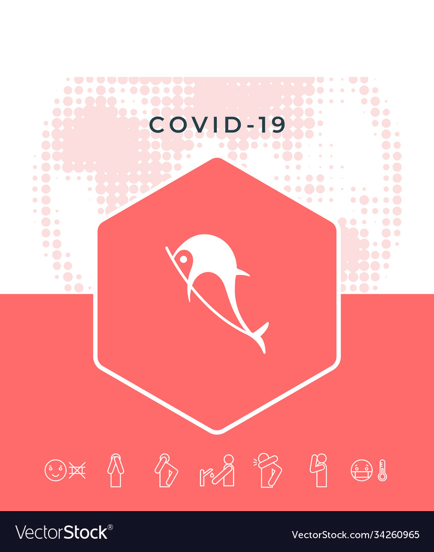 Dolphin symbol icon graphic elements for your Vector Image