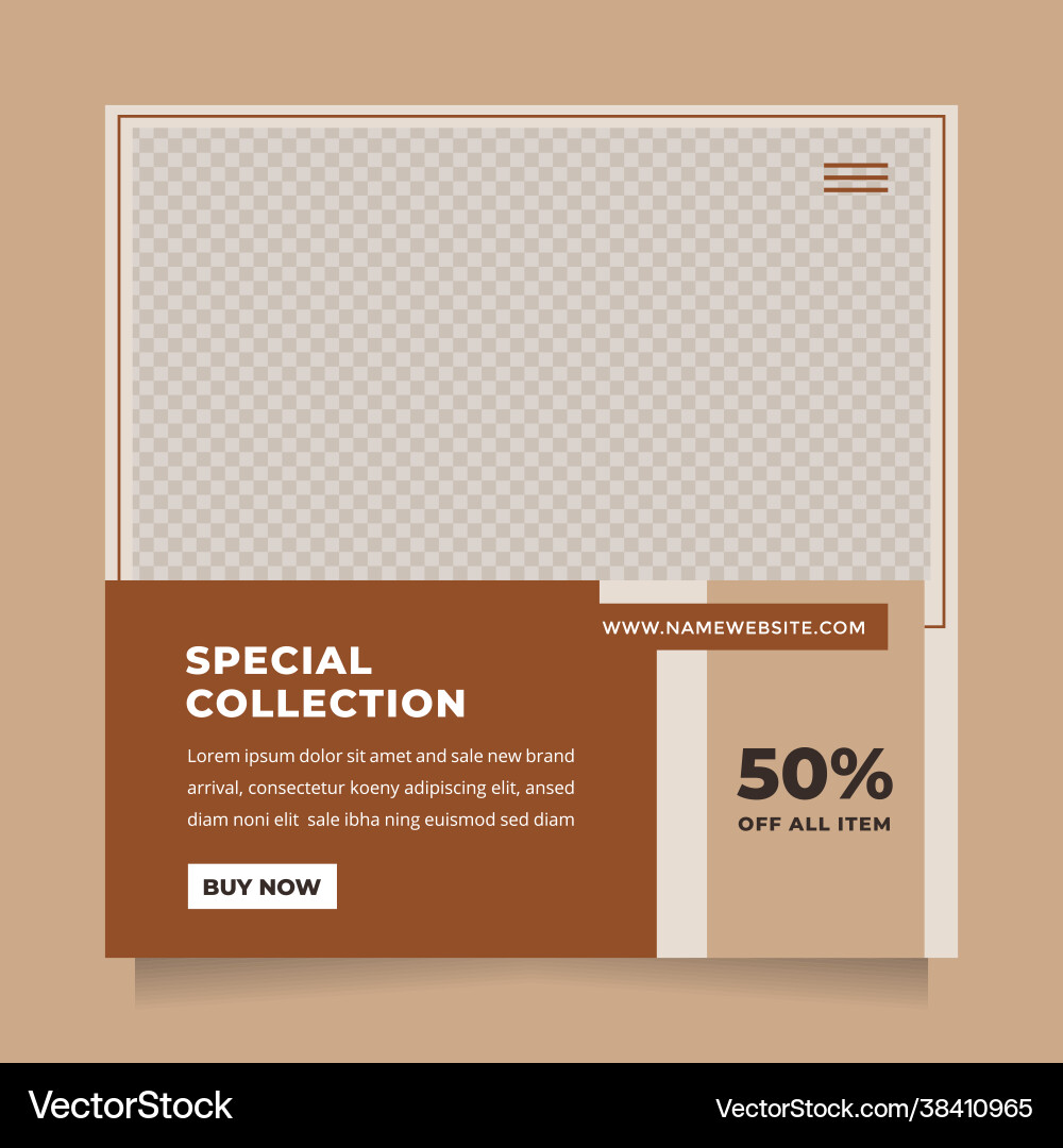 Modern minimalist social media post banner design Vector Image
