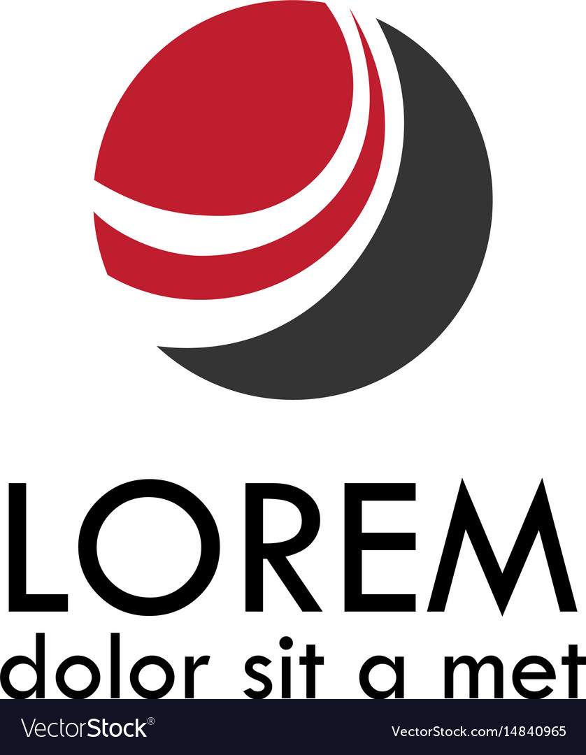 Round loop abstract logo Royalty Free Vector Image